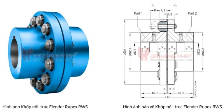 KHỚP NỐI BU LÔNG ĐAI ỐC FLENDER RUPEX RWS - Đại Hồng Phát