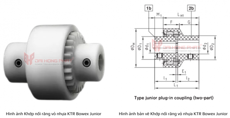 KHỚP NỐI TRỤC RĂNG VỎ NHỰA KTR BOWEX JUNIOR - Đại Hồng Phát