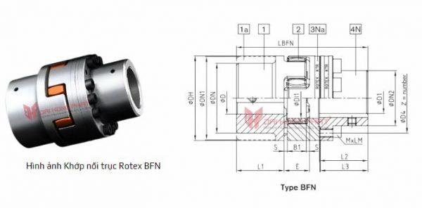 KHỚP NỐI TRỤC KTR ROTEX BFN - Đại Hồng Phát