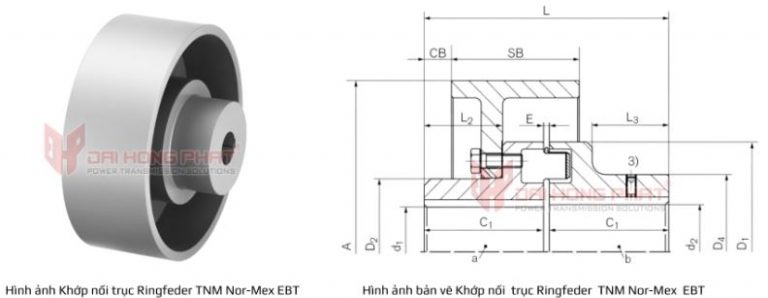KHỚP NỐI TRỤC RINGFEDER NOR-MEX TNM EBT - Đại Hồng Phát