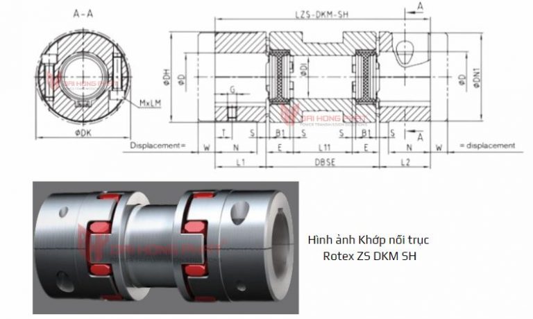 KHỚP NỐI TRỤC KTR ROTEX ZS-DKM-SH - Đại Hồng Phát
