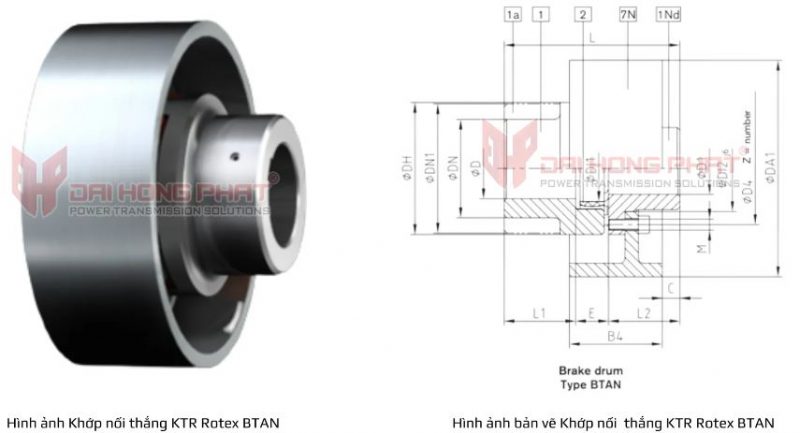 KHỚP NỐI TRỤC KTR ROTEX BTAN - KHỚP NỐI TRỤC THẮNG